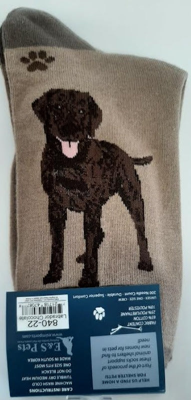 Chocolate Labrador-Life Is Good-Unisex-Socks | 2024 at Razberry Threads